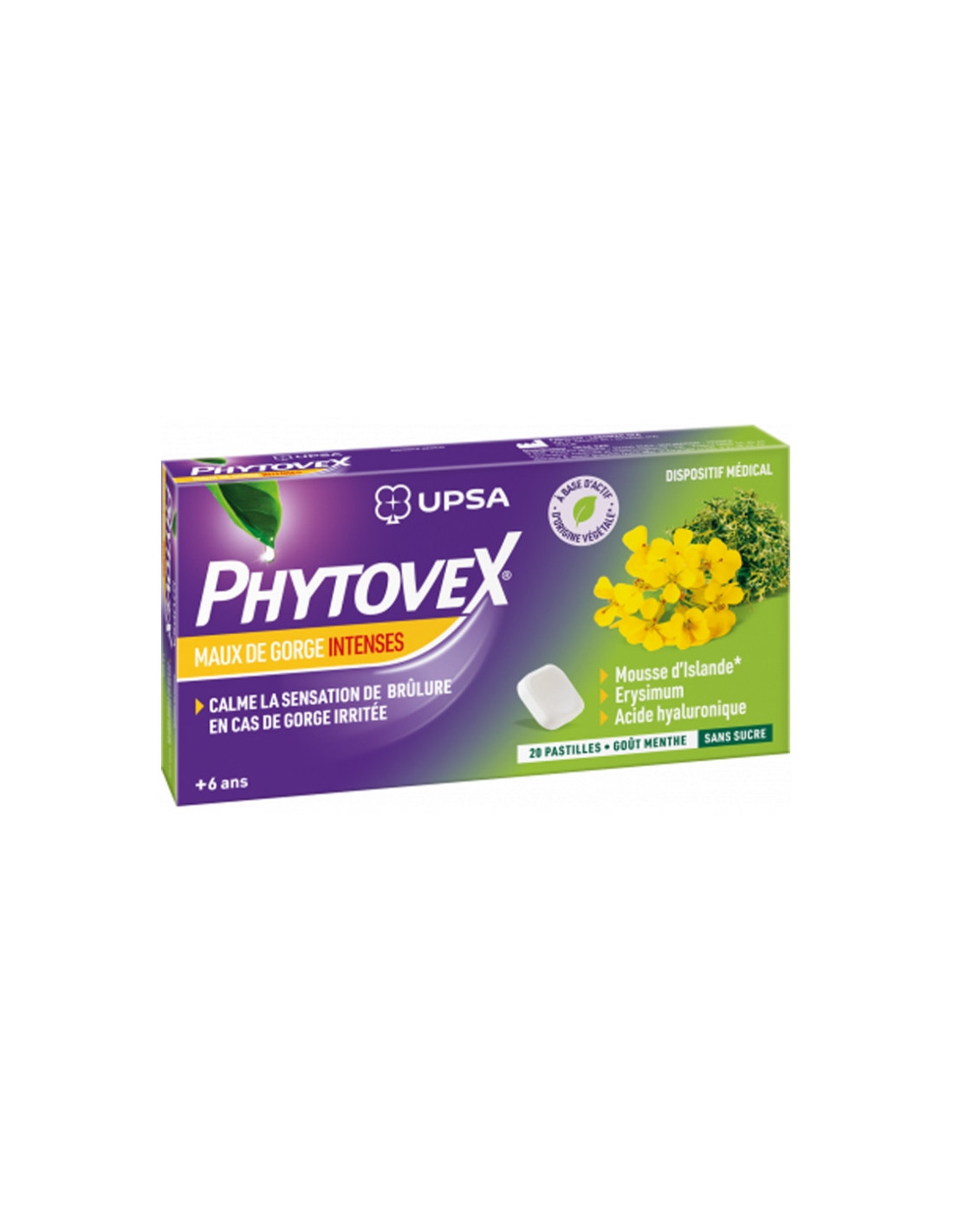 UPSA Phytovex Maux de Gorge Intenses - 20 Pastilles